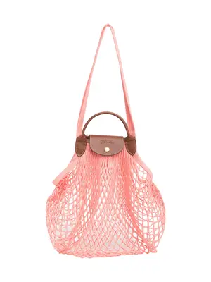 Longchamp Le Pliage Filet Knit Shoulder Bag - Blush