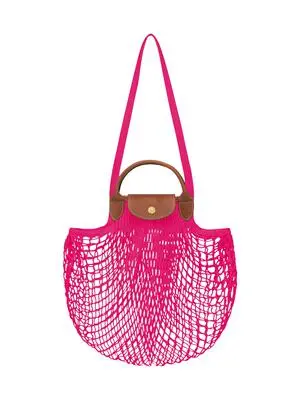 Longchamp Le Pliage Filet Knit Shoulder Bag - Candy