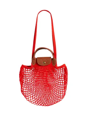 LONGCHAMP Longchamp Le Pliage Filet Knit Shoulder Bag