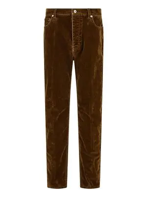 FERRAGAMO Five-pocket Straight Leg Trousers - Brown