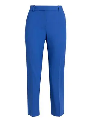 Theory Treeca Cropped Wool-blend Pants - Cobalt Blue