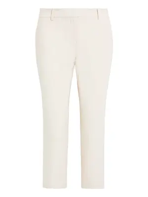 Theory Treeca 2 Cropped Wool-Blend Pants Ivory