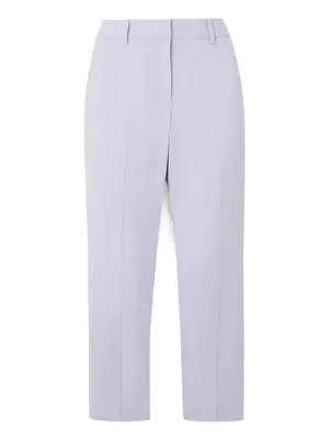 Theory Treeca 2 Cropped Wool-Blend Pants Lilac
