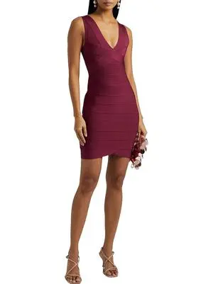 Herve Leger Bandage Mini Dress - Plum