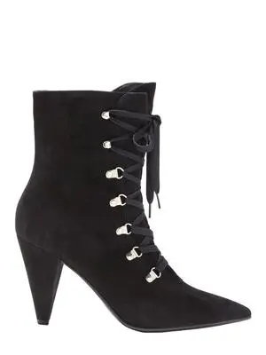 GIANVITO ROSSI Gianvito Rossi Waterloo 85 Lace-Up Suede Ankle Boots