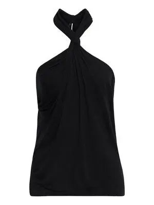Helmut Lang Scala Twist-front Jersey Top - Black