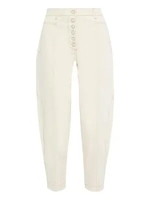 Ulla Johnson Brodie High-rise Tapered Jeans - Ivory