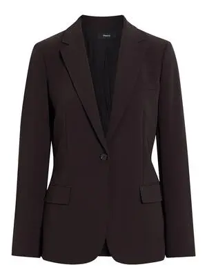 Theory Crepe Blazer Brown