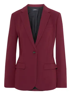 Theory Crepe Blazer Claret