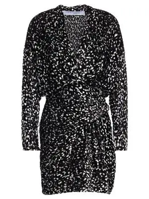 IRO PARIS Mielan Leopard-Print Velvet Mini Dress