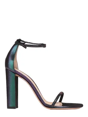 GIANVITO ROSSI 105 Crystal-embellished Suede Sandals - Violet
