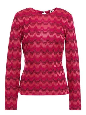 Missoni Metallic Crochet-knit Top - Fuchsia