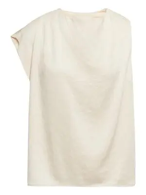BA&SH Rosier Asymmetric Satin-Crepe Top