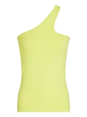 Helmut Lang One-shoulder Cutout Top - Lime Green