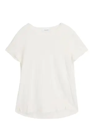 FRAME Linen-jersey T-shirt - White
