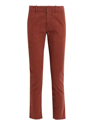 NILI LOTAN Nili Lotan Cotton-Blend Twill Skinny Pants Brick
