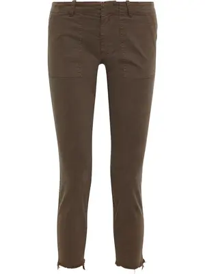 NILI LOTAN Nili Lotan Cotton-Blend Twill Skinny Pants Chocolate