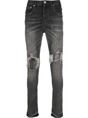 PURPLE BRAND Low-rise Slim-fit Jeans - Grey