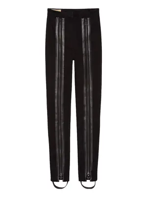 Gucci Zip-detail Stirrup Trousers - Black