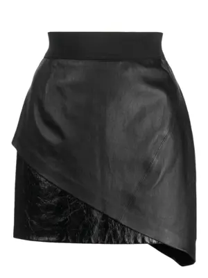RTA RTA Asymmetric Fitted Faux Leather Skirt