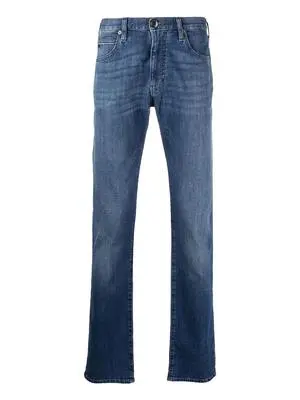 Emporio Armani J45 Straight-leg Jeans - Blue