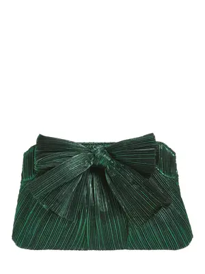 LOEFFLER RANDALL Loeffler Randall Rayne Plissé Clutch Emerald
