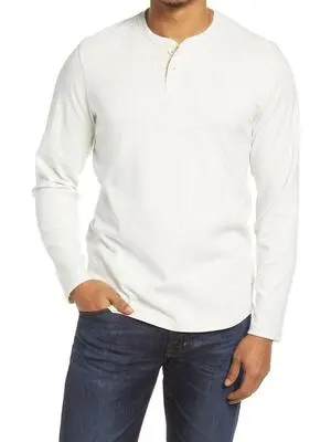THE NORMAL BRAND Puremeso Two Button Henley - Stone