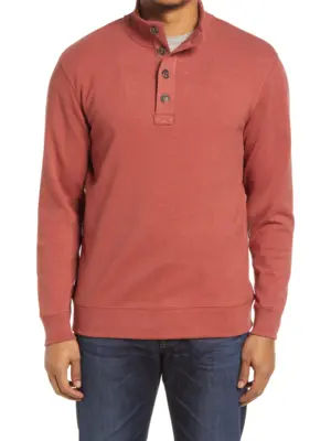 THE NORMAL BRAND The Normal Brand Puremeso Mock Neck Top Rust