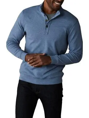 THE NORMAL BRAND The Normal Brand Puremeso Mock Neck Top Slate Blue