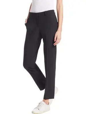 Theory Treeca Skinny-leg Cropped Classic Suiting Pants - Black