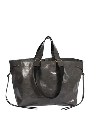 Isabel Marant Étoile Isabel Marant Wardy Leather Tote Anthracite