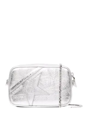 GOLDEN GOOSE Mini Star Metallic Crossbody Bag - Silver