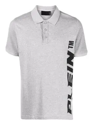 Philipp Plein Logo Short-sleeve Polo Shirt - Grey