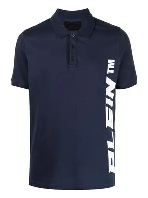 Philipp Plein Logo Short-sleeve Polo Shirt - Blue