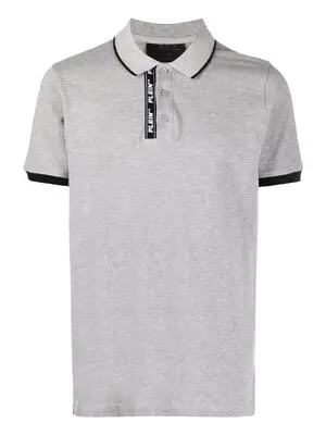 Philipp Plein Logo-tape Detail Polo Shirt - Grey