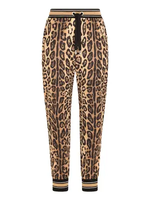 Dolce & Gabbana Leopard-print Track Pants - Brown