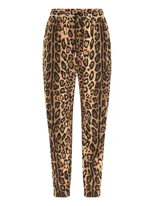 Dolce & Gabbana Leopard-print Track Pants - Brown