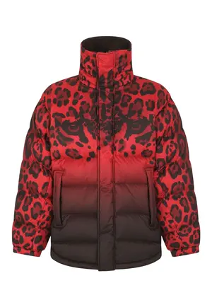 Dolce & Gabbana Reversible Animal-print Puffer Coat - Black