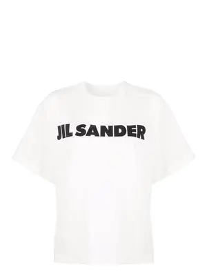 JIL SANDER Boxy-fit Logo-print T-shirt - White
