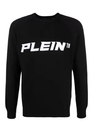 Philipp Plein Logo-print Crew Neck Jumper - Black