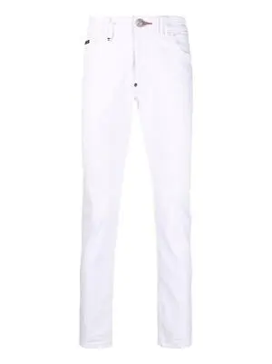 Philipp Plein Low-rise Straight-leg Jeans - White