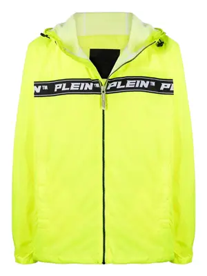 Philipp Plein Logo-tape Hooded Jacket - Yellow