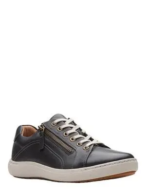 Clarks Nalle Lace-up Sneaker - Black Leather