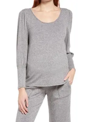 MATERNAL AMERICA Maternal America Scoop Neck Maternity Top