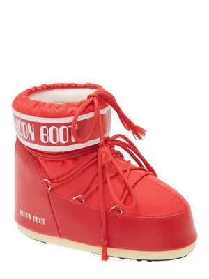 Moon Boot Moon Boot® Classic Low 2 Water Repellent Nylon Boot Red