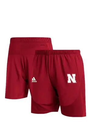 Adidas Nebraska Huskers Aeroready Training Shorts - Scarlet