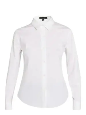 THEORY Theory Tenia Long-Sleeve Blouse