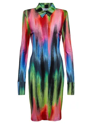 Attico Elton Printed Shirt Dress - Multicoloured