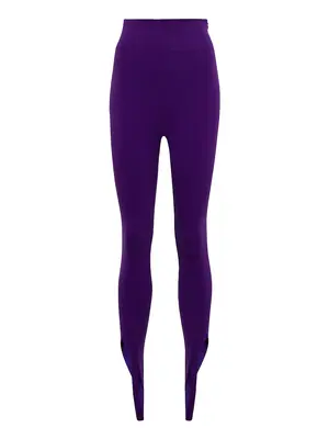 Attico Jamie High-rise Stirrup Leggings - Purple