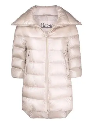 Herno Cleofe Cropped-sleeve Jacket - Neutrals